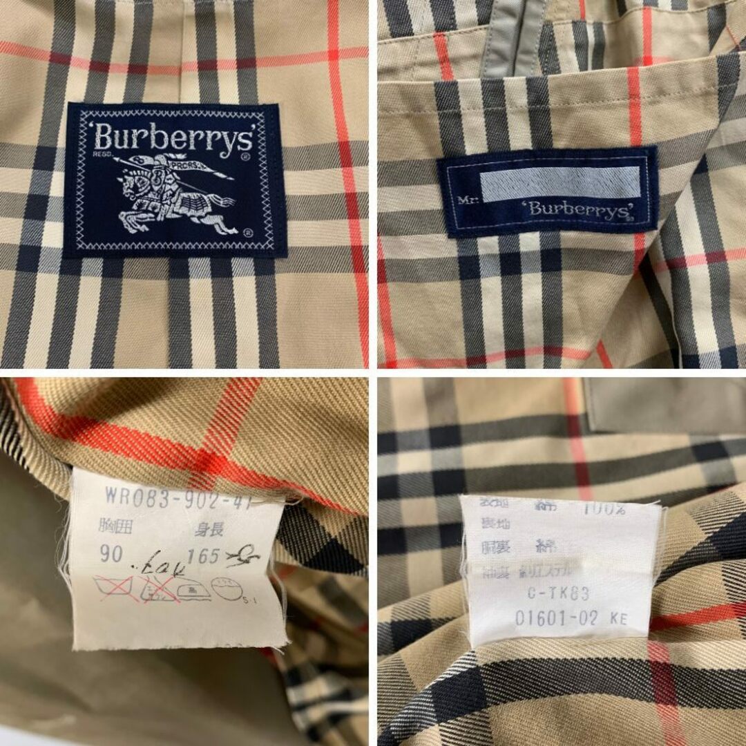 BURBERRY - バーバリー トレンチコート 旧タグ 3枚袖 英国製 BURBERRY - バーバリー トレンチコート 旧タグ 3枚袖 英国製