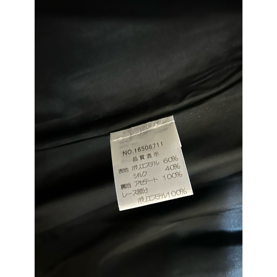 Harrods made in France シルク混黒ドレス ワンピース Harrods made in France シルク混黒ドレス ワンピース