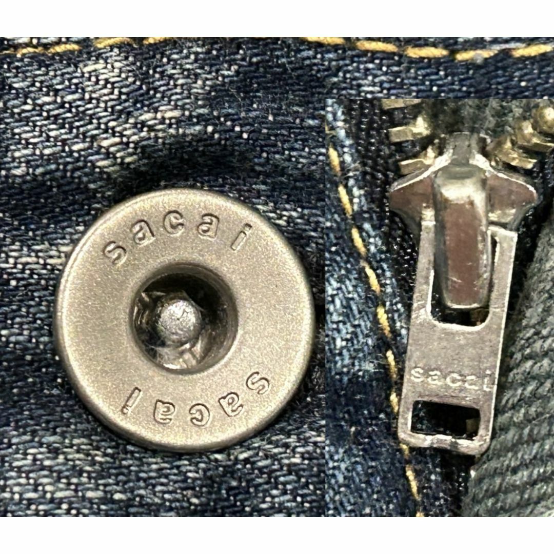 sacai - *サカイ sacai バイカー デニムパンツ ベルテッド sacai - *サカイ sacai バイカー デニムパンツ ベルテッド