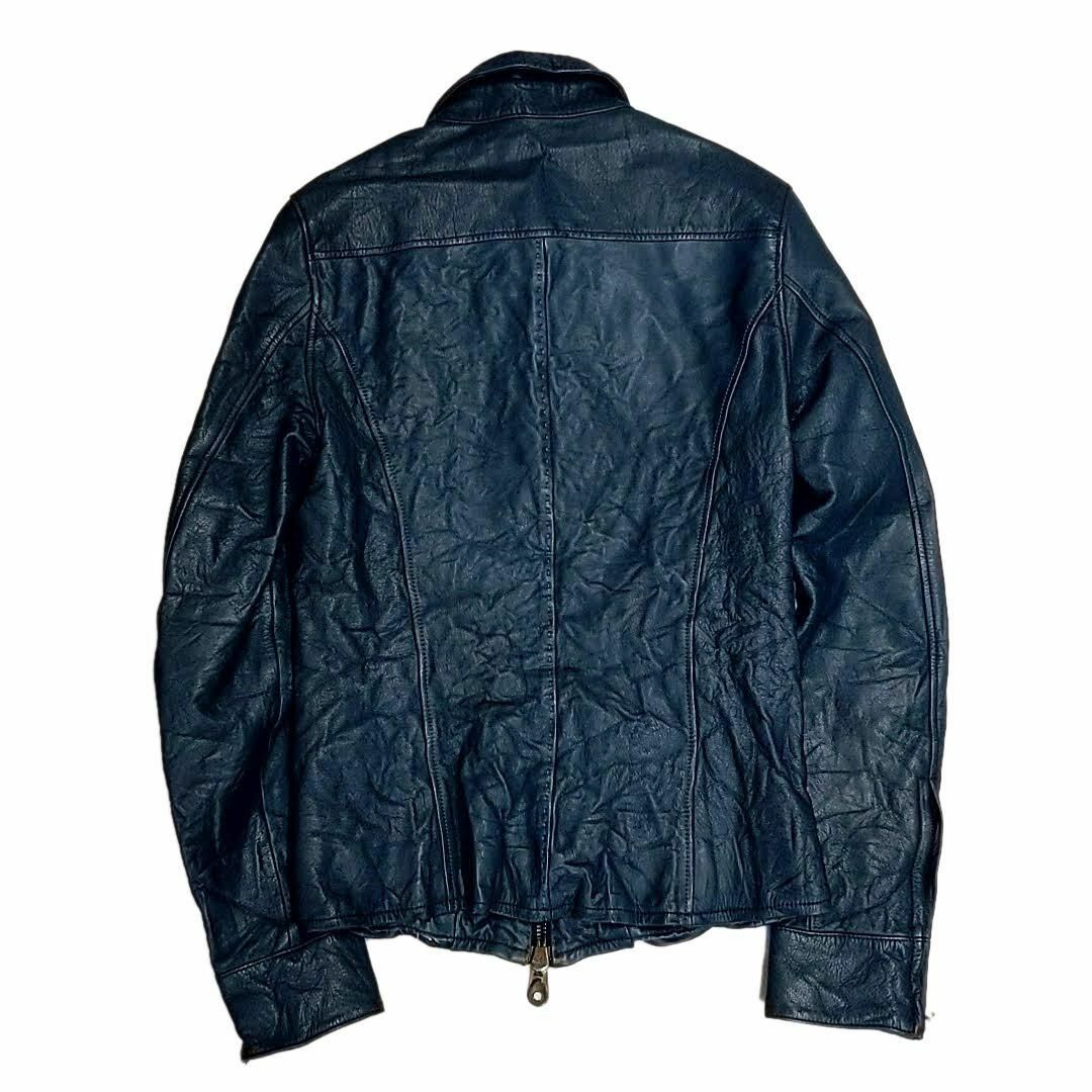 美品 ジュンハシモト レザージャケット シワ加工 10-24120105 美品 ジュンハシモト レザージャケット シワ加工 10-24120105
