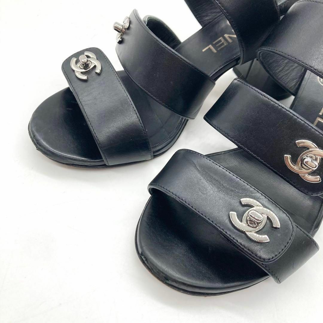CHANEL - 【箱付き☆美品】CHANEL サンダル ターンロック ココ CHANEL - 【箱付き☆美品】CHANEL サンダル ターンロック ココ