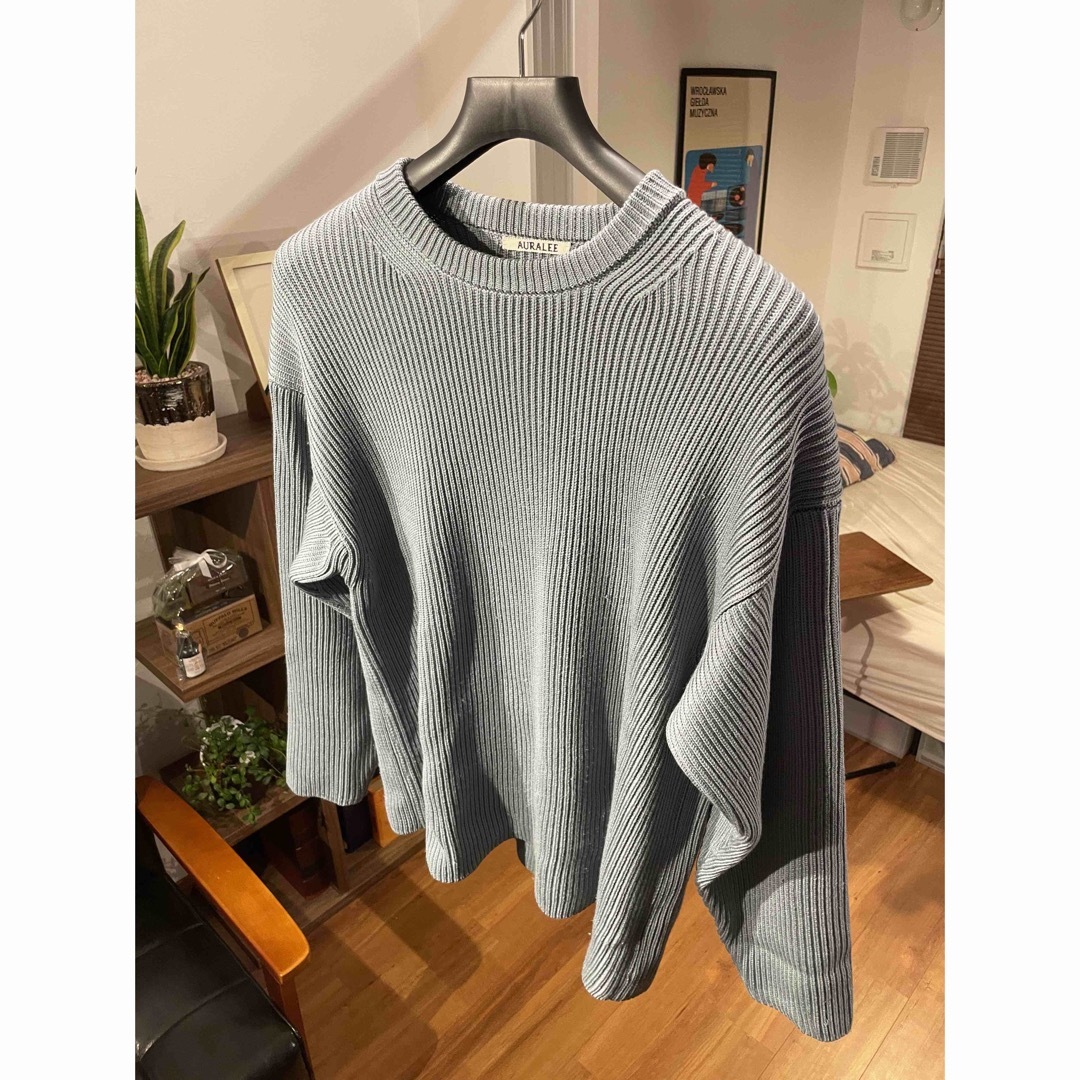 AURALEE SUPER FINE WOOL RIB KNIT BIG P/O AURALEE SUPER FINE WOOL RIB KNIT BIG P/O