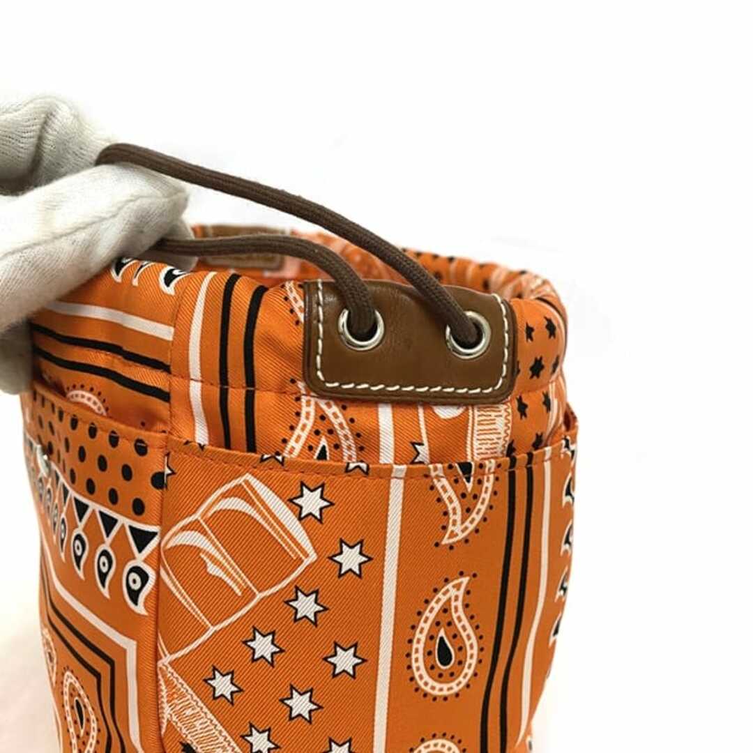 HERMES - エルメス 巾着 ポーチ フールビ 25 オレンジ 美品 HERMES - エルメス 巾着 ポーチ フールビ 25 オレンジ 美品
