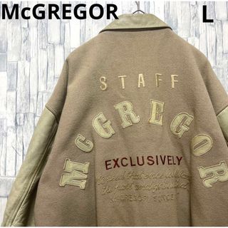 McGREGOR - マクレガー レザー スタジャン 古着 メンズS位 紺 白 McGREGOR - マクレガー レザー スタジャン 古着 メンズS位 紺 白