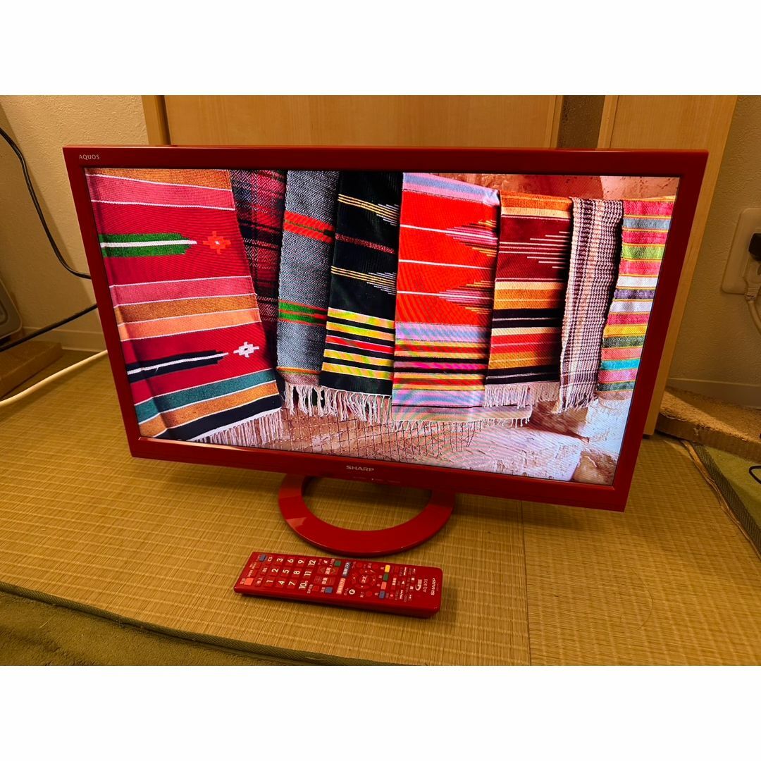 SHARP シャープ 24型 赤 テレビ LC-24K40 16年製 超極美品! SHARP シャープ 24型 赤 テレビ LC-24K40 16年製 超極美品!