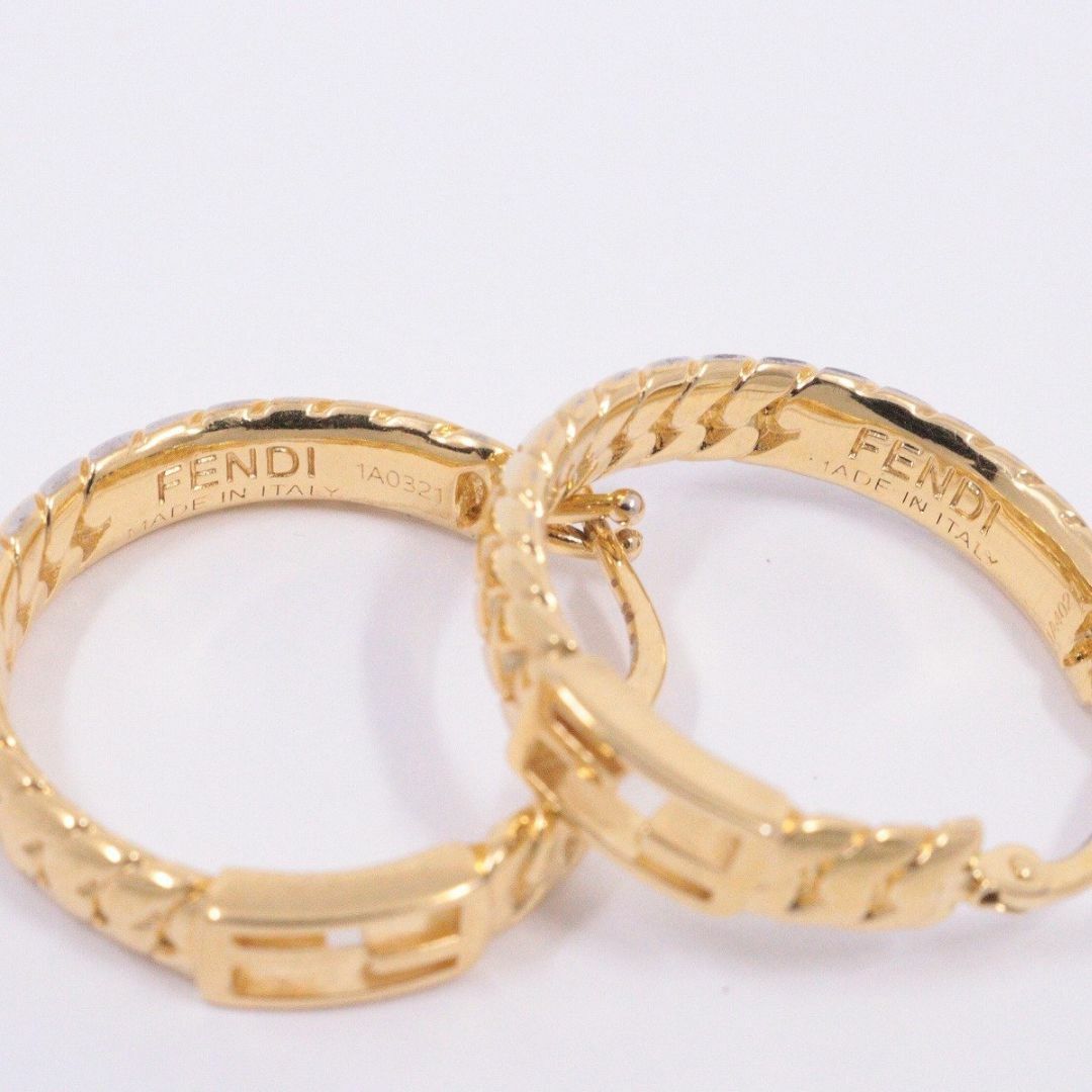 FENDI フェンディ バゲット ピアス スモール フープ ゴールド色金具 FENDI フェンディ バゲット ピアス スモール フープ ゴールド色金具