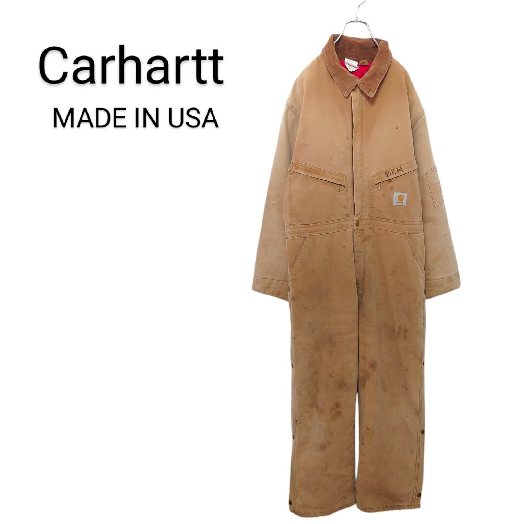 Carhartt】80´s USA製 ダックジャンプスーツ ツナギA-2809 Carhartt】80´s USA製 ダックジャンプスーツ ツナギA-2809