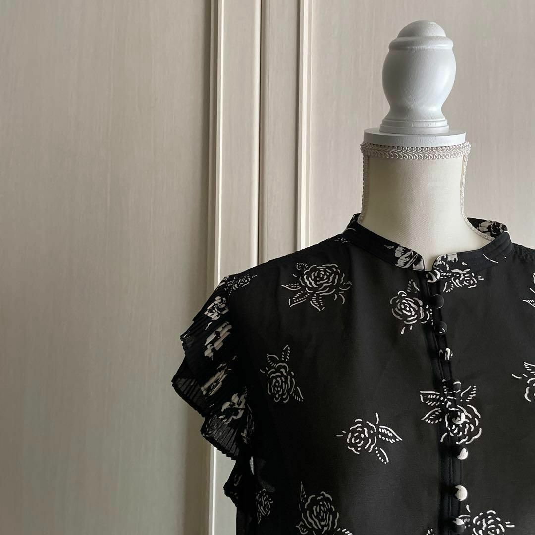 W ポロ polo RalphLauren シャツ 花柄 ブラウス シャツ 黒 W ポロ polo RalphLauren シャツ 花柄 ブラウス シャツ 黒