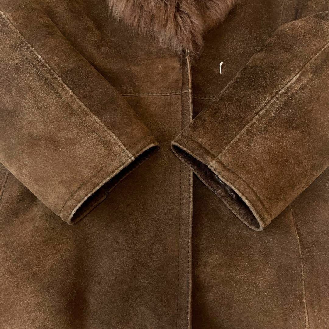 Rotiny Fur スペイン製 ファー付 ムートンジャケット コート羊革 Rotiny Fur スペイン製 ファー付 ムートンジャケット コート羊革