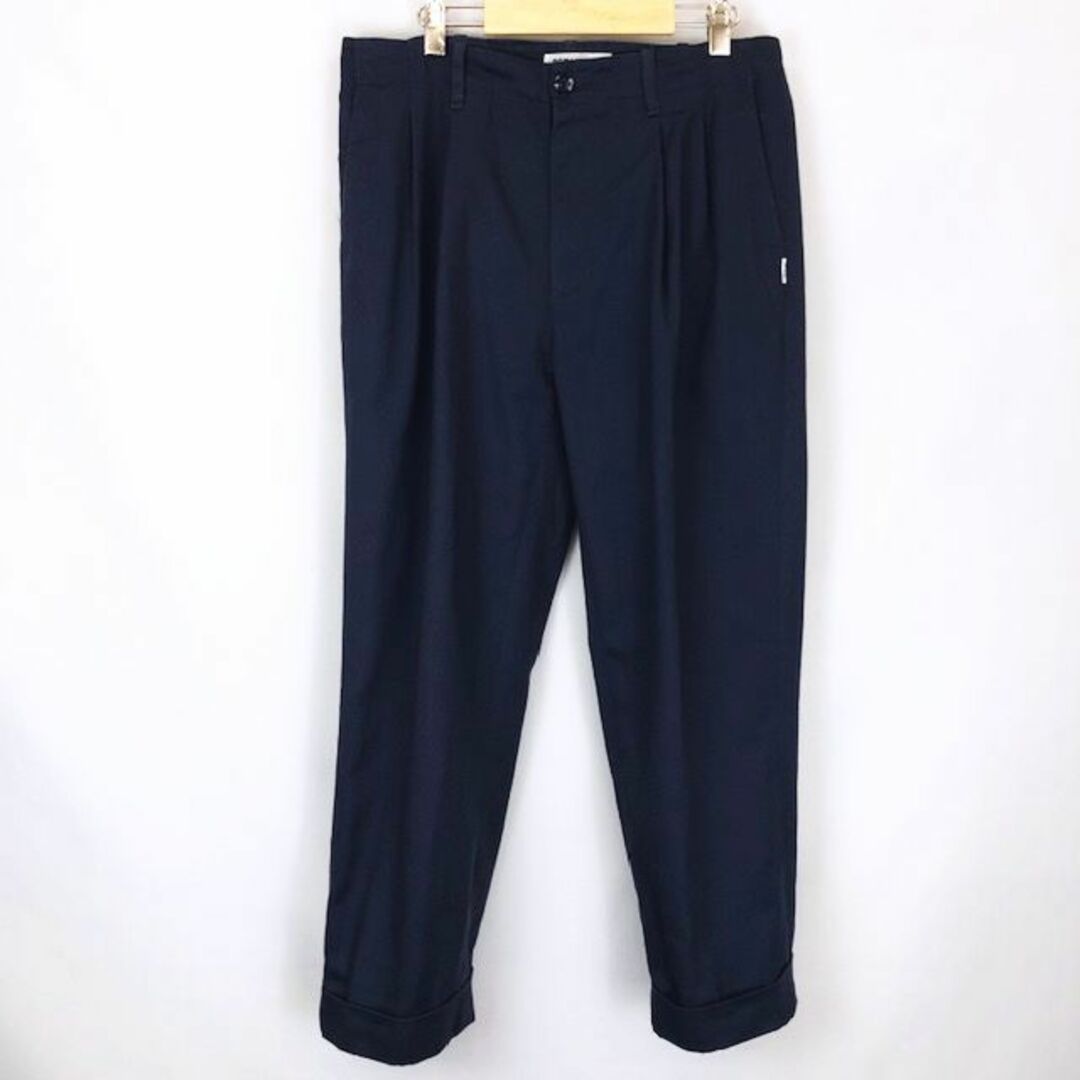 シークエル SEQUEL TYPE-C タック入り チノパンツ 紺 ネイビー L シークエル SEQUEL TYPE-C タック入り チノパンツ 紺 ネイビー L
