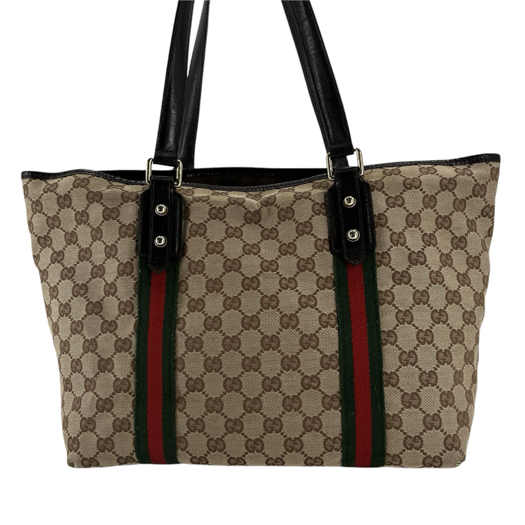 GUCCI - グッチ トートバッグ GGキャンバス シェリーライン GUCCI - グッチ トートバッグ GGキャンバス シェリーライン