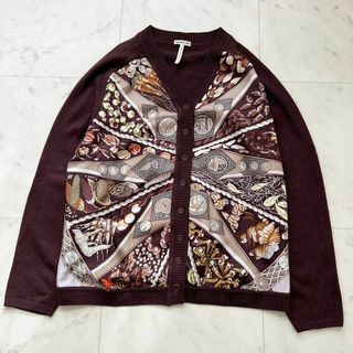タグ付 エルメス 20AW シルク100% カレ ロングカーディガン E3146 タグ付 エルメス 20AW シルク100% カレ ロングカーディガン E3146