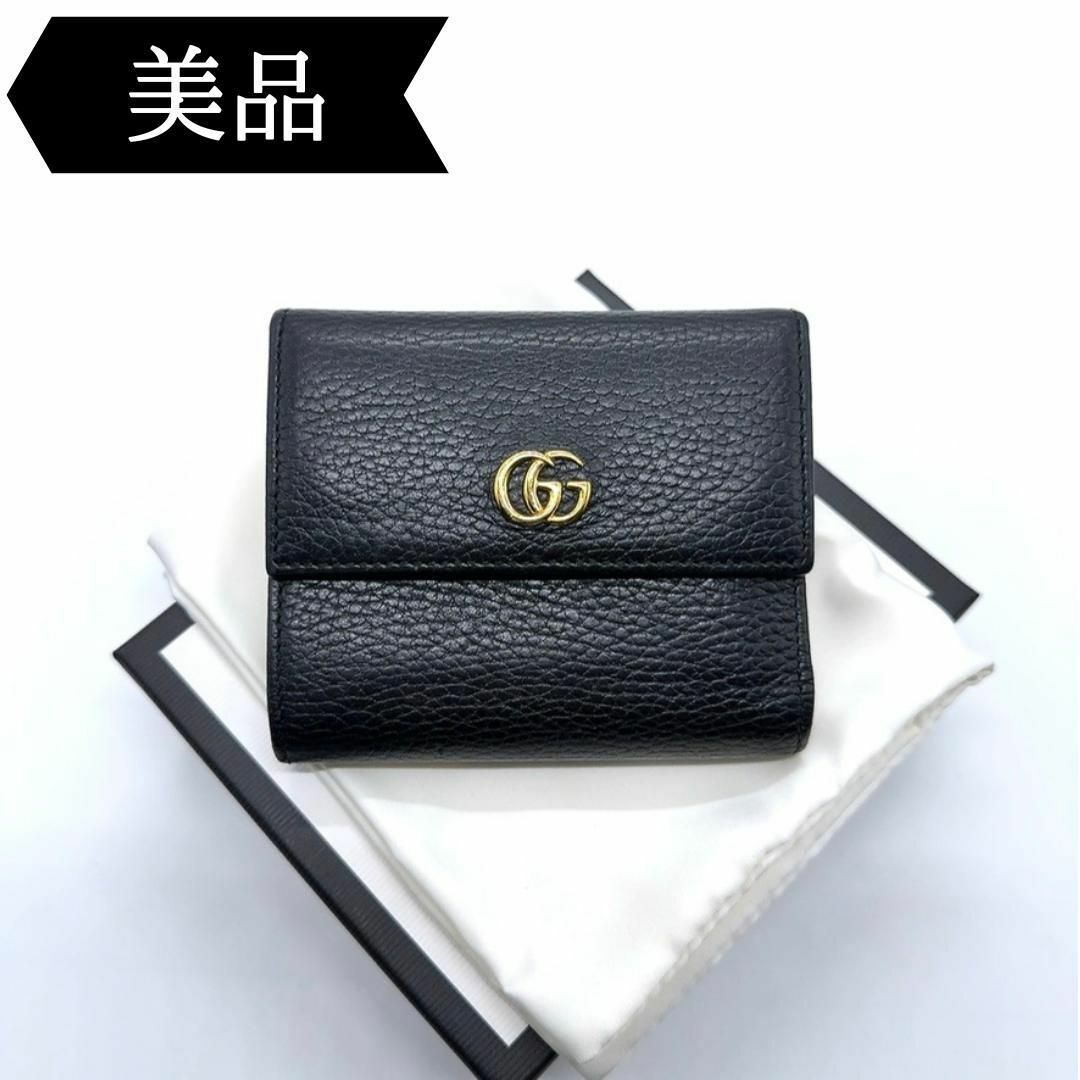 ◇グッチ◇546584/レザー/GGマーモント/三つ折り財布/ブランド ◇グッチ◇546584/レザー/GGマーモント/三つ折り財布/ブランド