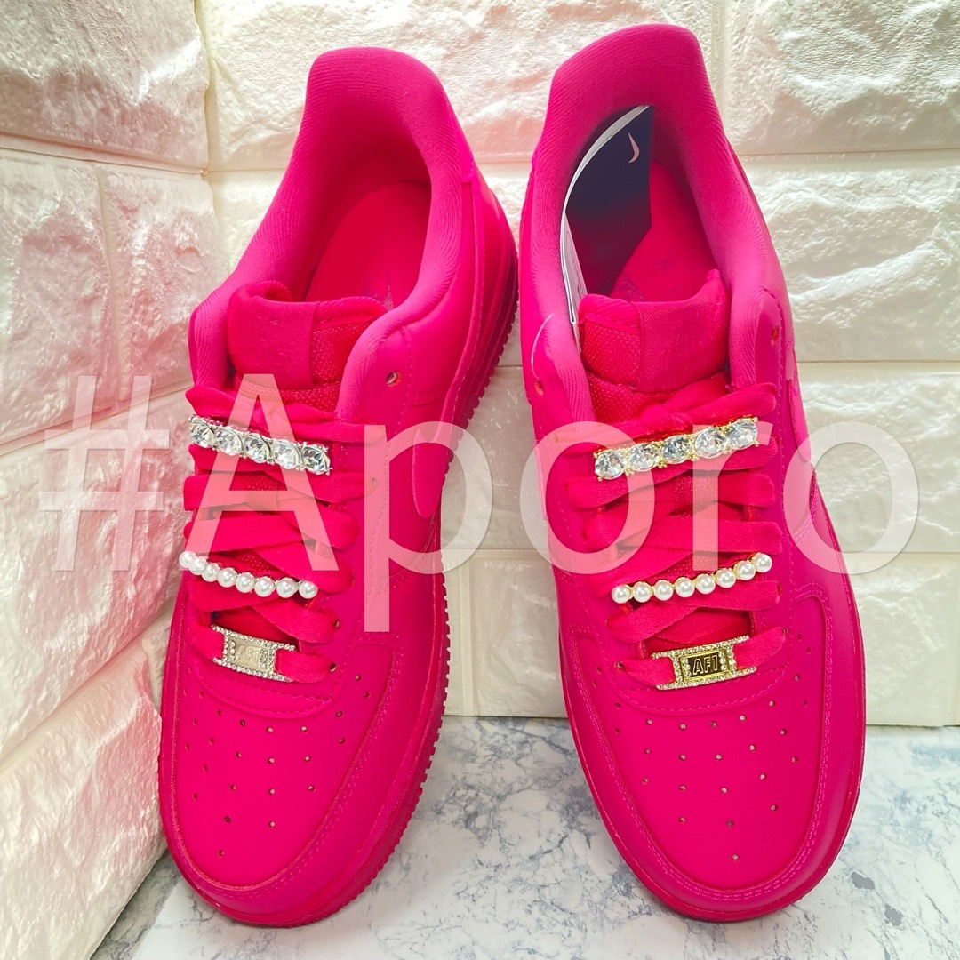 NIKE - NIKE ナイキ AIR FORCE 1 エアフォース1 ネオンピンク 24 NIKE - NIKE ナイキ AIR FORCE 1 エアフォース1 ネオンピンク 24