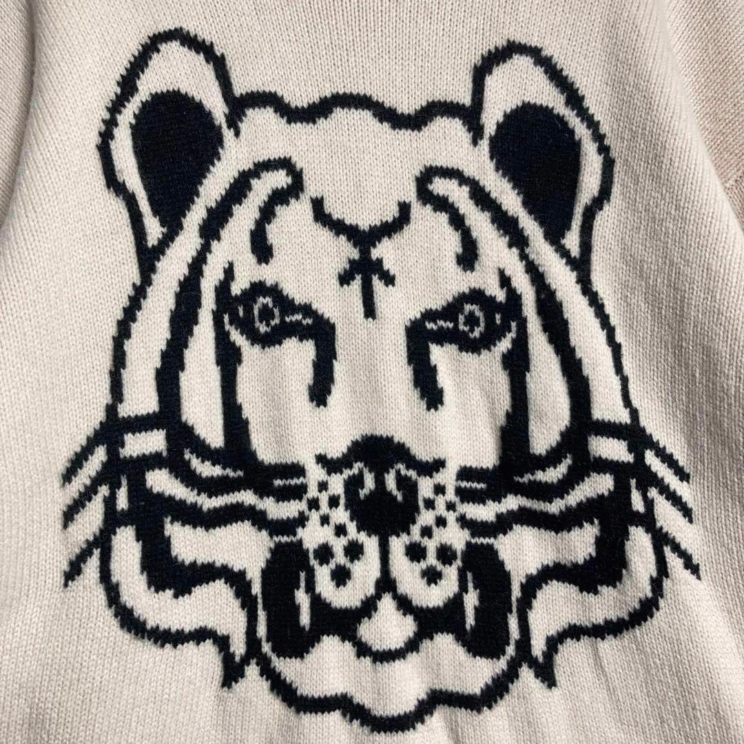 KENZO - 【美品】KENZO タイガーニット ウール アイボリー Sの KENZO - 【美品】KENZO タイガーニット ウール アイボリー Sの