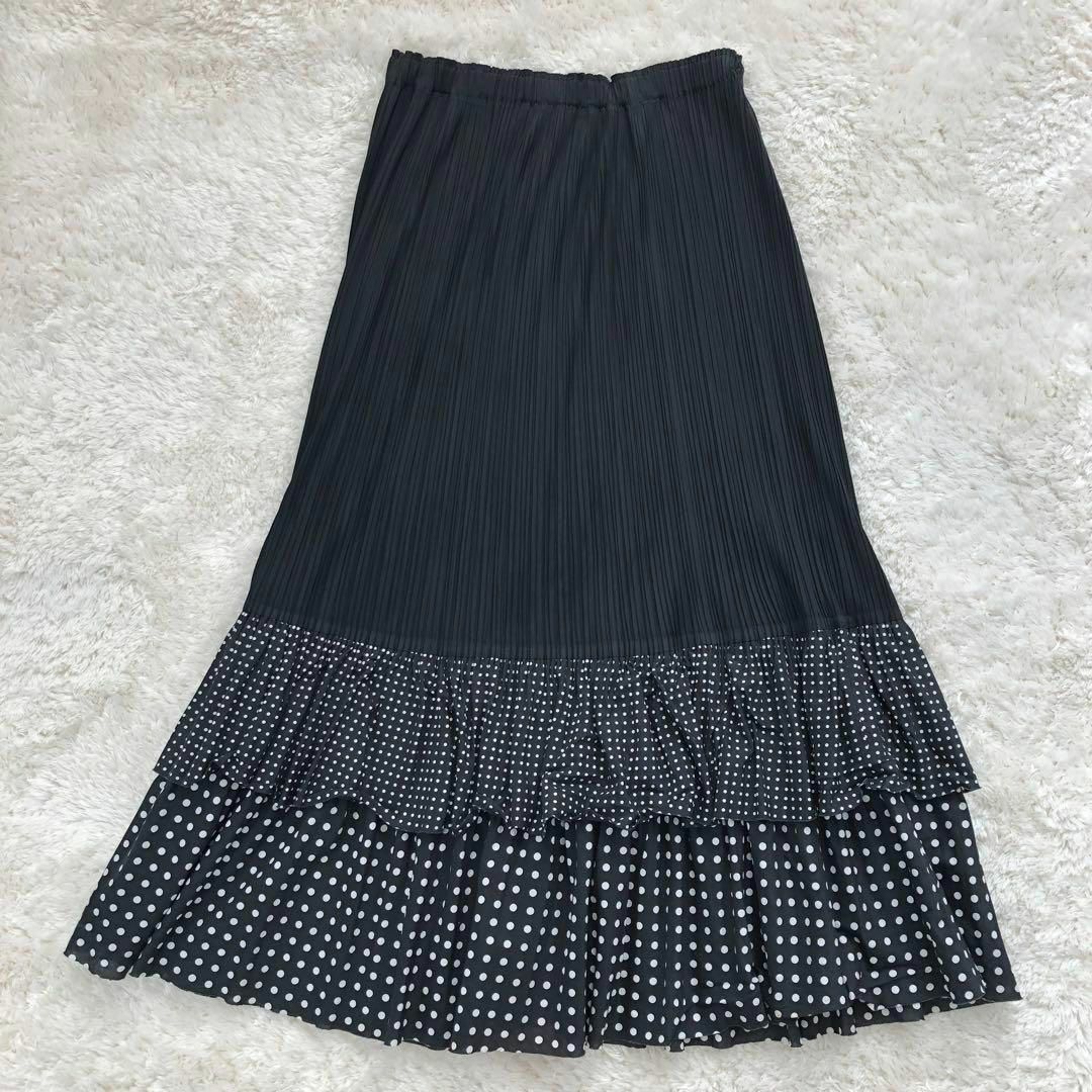 PLEATS PLEASE プリーツプリーズ スカート フリル ドット柄 PLEATS PLEASE プリーツプリーズ スカート フリル ドット柄