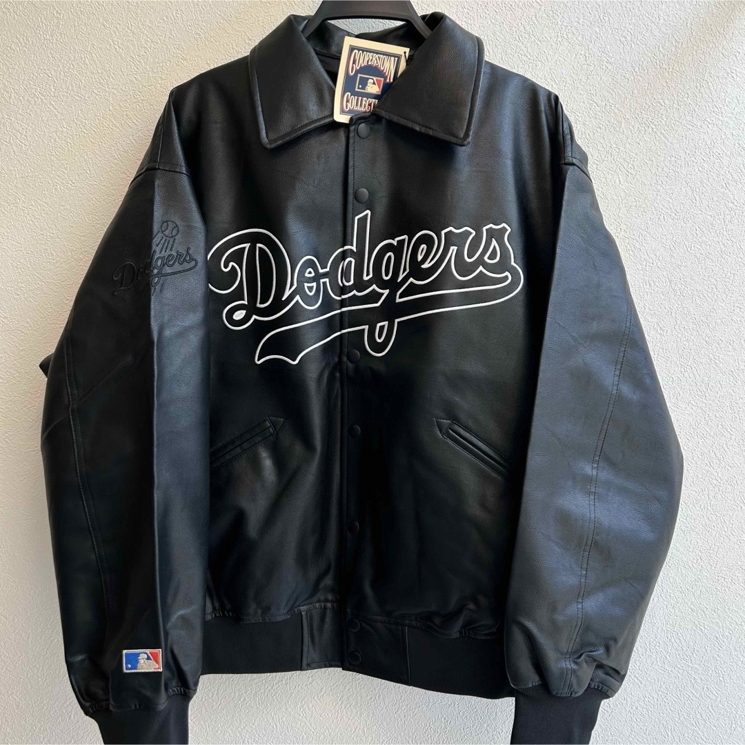 MLB - 【M】MLB ドジャース シンセティックレザージャケット MLB - 【M】MLB ドジャース シンセティックレザージャケット