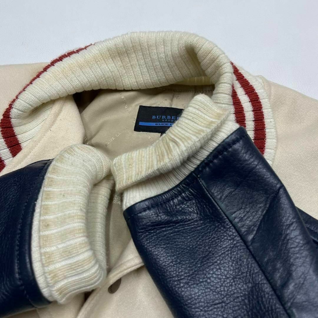 □Lサイズ Burberry バーバリー 袖レザー スタジャン イングリッシュ □Lサイズ Burberry バーバリー 袖レザー スタジャン イングリッシュ