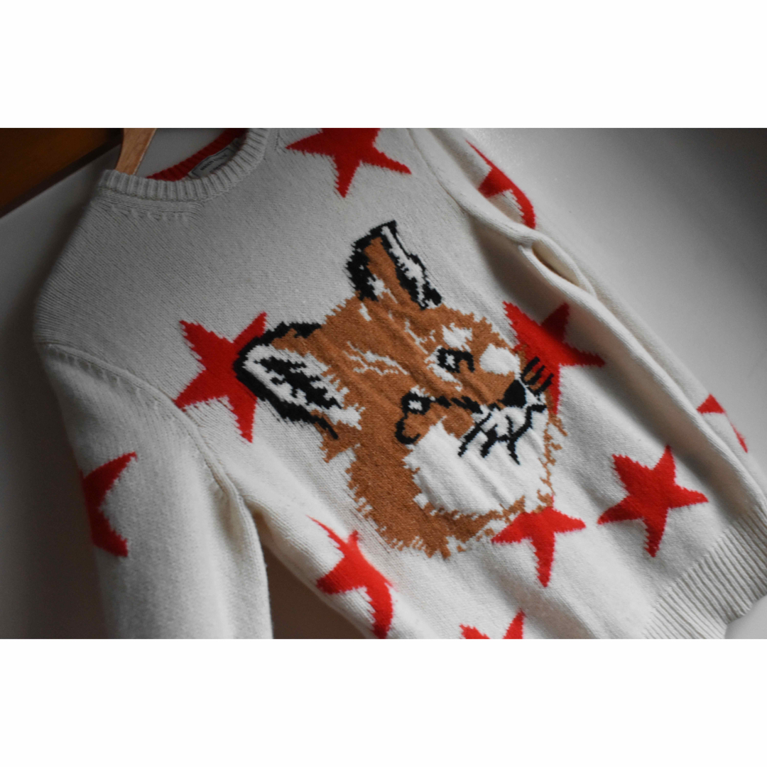 maisonkitsune head foxロゴニット スター maisonkitsune head foxロゴニット スター