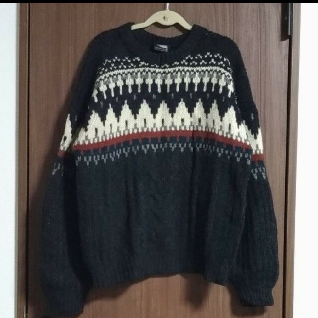 海外USED】ノルディックセーター/フェアアイルニット/アラン/XL 海外USED】ノルディックセーター/フェアアイルニット/アラン/XL