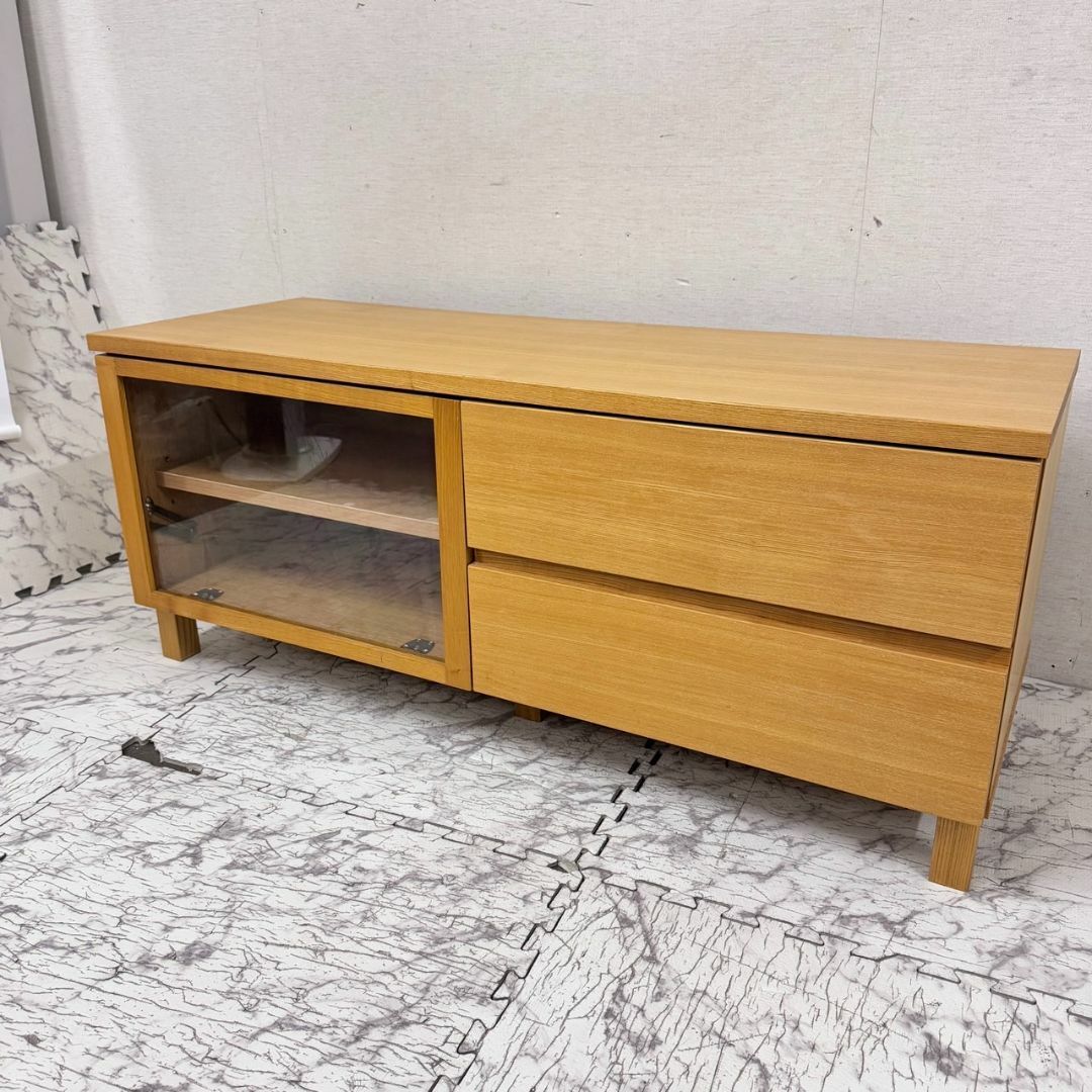 21159 ガラス扉 ローボード テレビ台引き出し収納付き 無印良品 SEII 21159 ガラス扉 ローボード テレビ台引き出し収納付き 無印良品 SEII