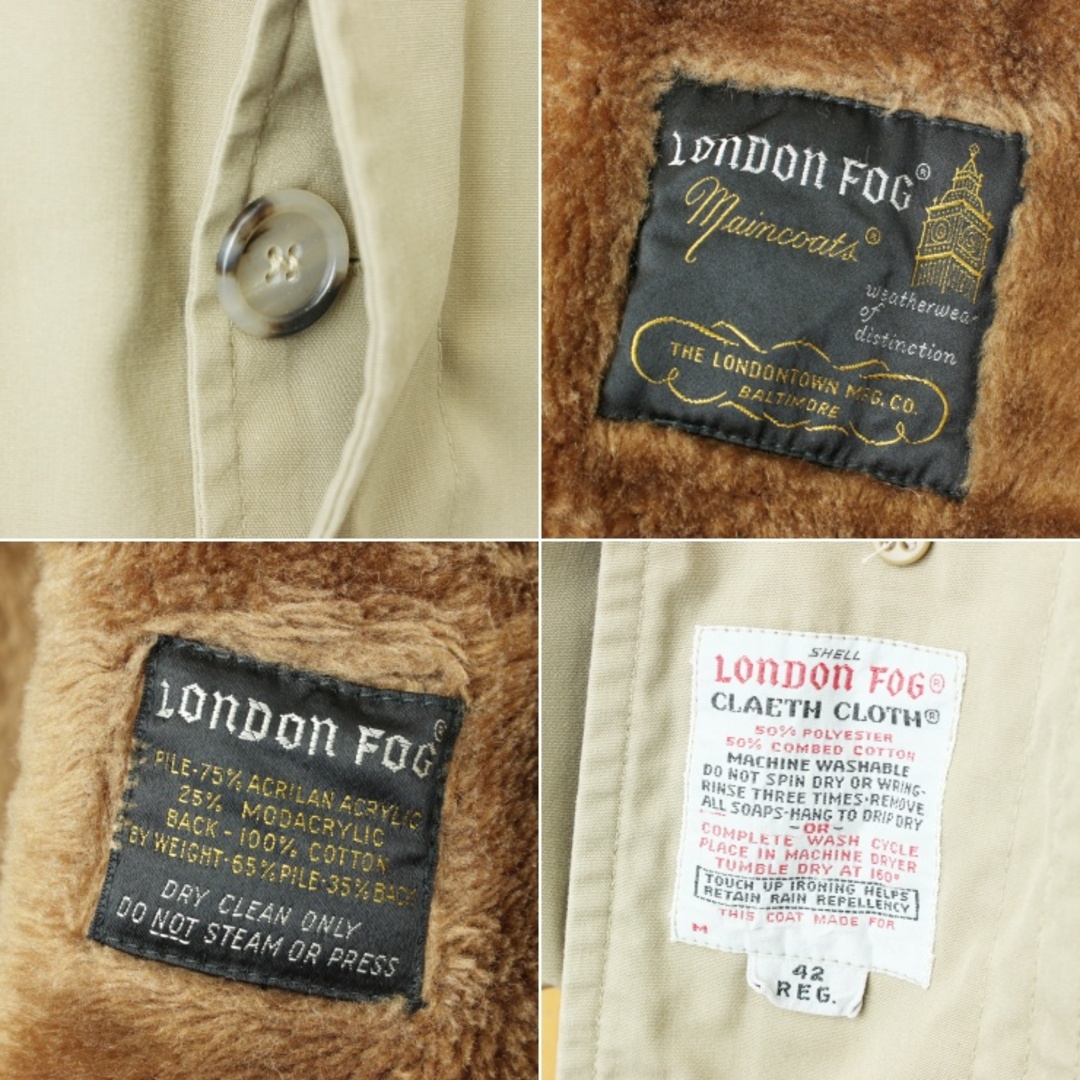 LONDONFOG - 70s80s LONDON FOGステンカラーコート Lベージュ LONDONFOG - 70s80s LONDON FOGステンカラーコート Lベージュ