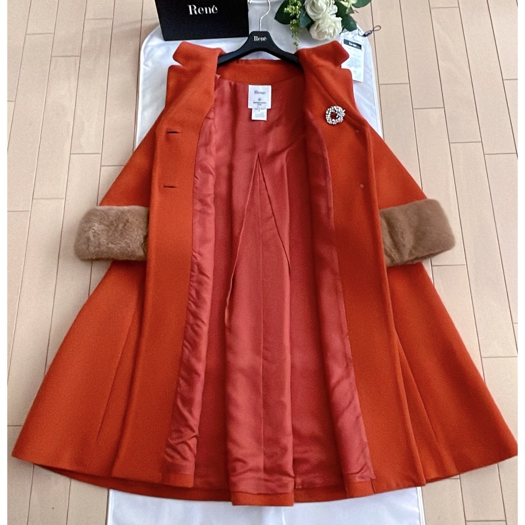 FOXEY - Rene コペンハーゲンミンクカシミヤ混コート希少38新品 FOXEY - Rene コペンハーゲンミンクカシミヤ混コート希少38新品