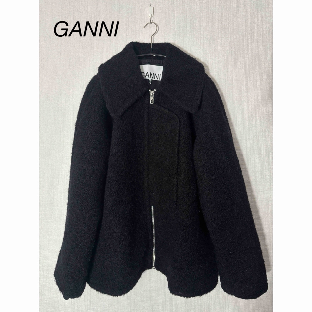 GANNI ガニー ブークレ ショートコート GANNI ガニー ブークレ ショートコート