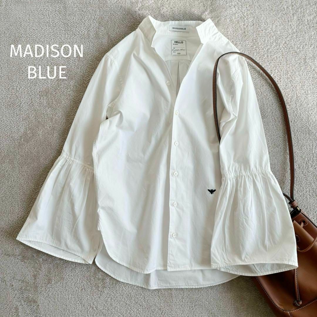 MADISONBLUE - マディソンブルー*ベルスリーブ スタンドカラー MADISONBLUE - マディソンブルー*ベルスリーブ スタンドカラー