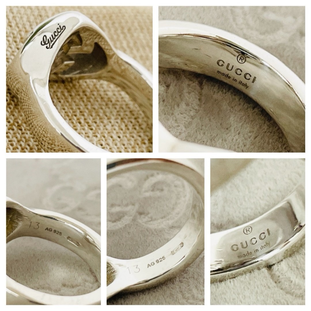 美品☆GUCCI グッチ リング 指輪 ラブリーハート GGロゴ 約12号 美品☆GUCCI グッチ リング 指輪 ラブリーハート GGロゴ 約12号