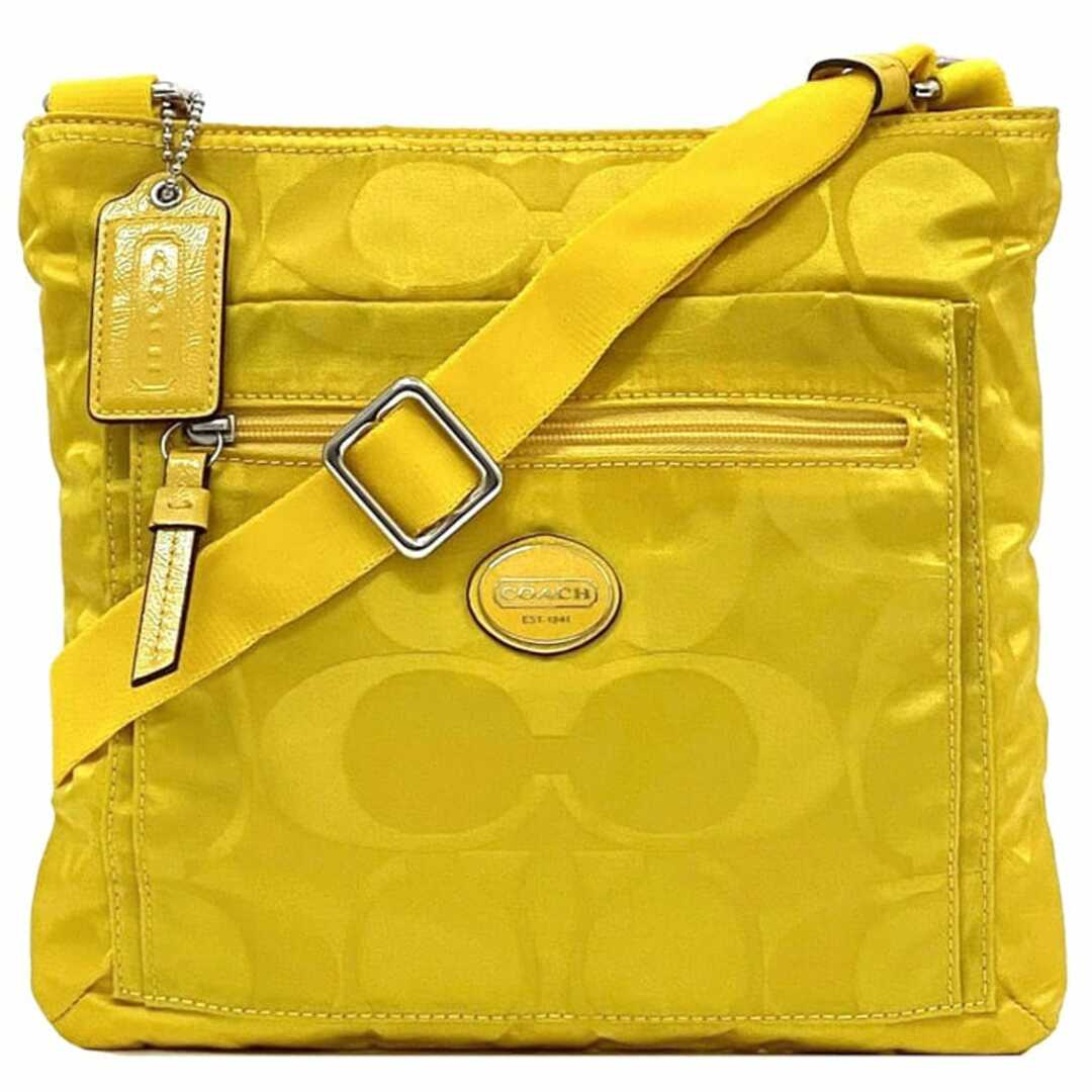COACH - コーチ ショルダーバッグ イエロー シグネチャー F77408 COACH - コーチ ショルダーバッグ イエロー シグネチャー F77408