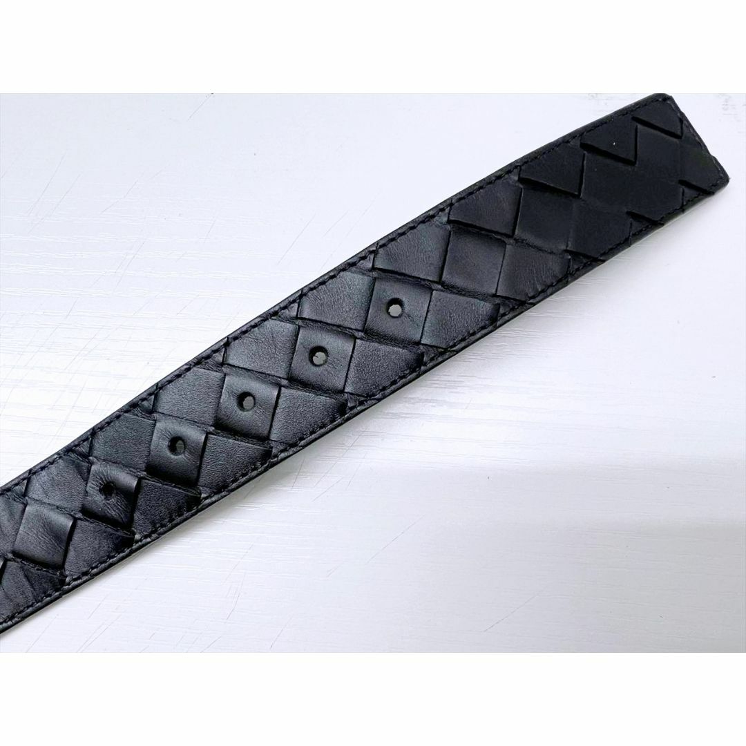 現行 美品 ボッテガヴェネタ イントレチャートベルト 黒 95 609182 現行 美品 ボッテガヴェネタ イントレチャートベルト 黒 95 609182