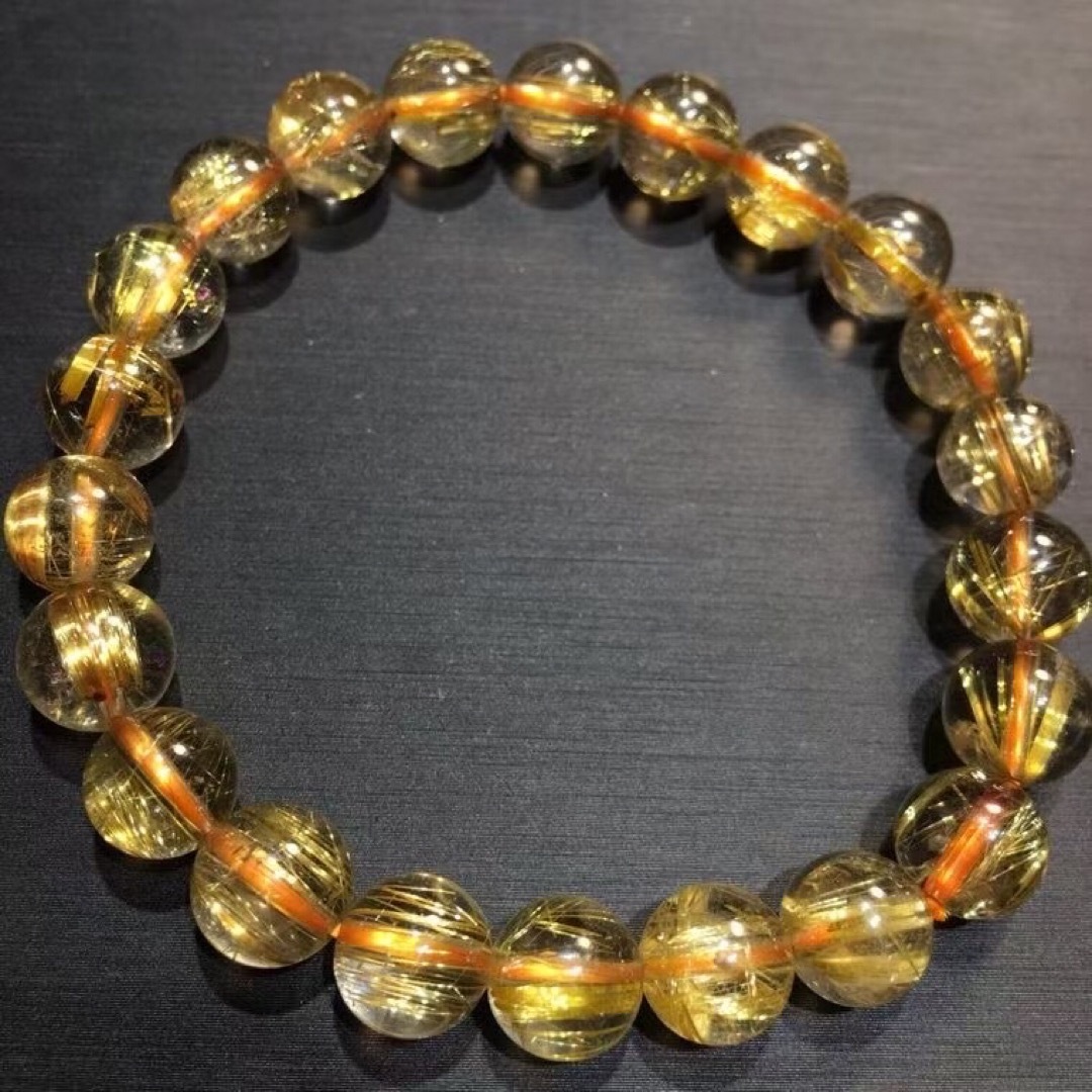 ⭐︎【天然】タイチンルチルクオーツ ブレスレット 8.5mm 19.7g ⭐︎【天然】タイチンルチルクオーツ ブレスレット 8.5mm 19.7g