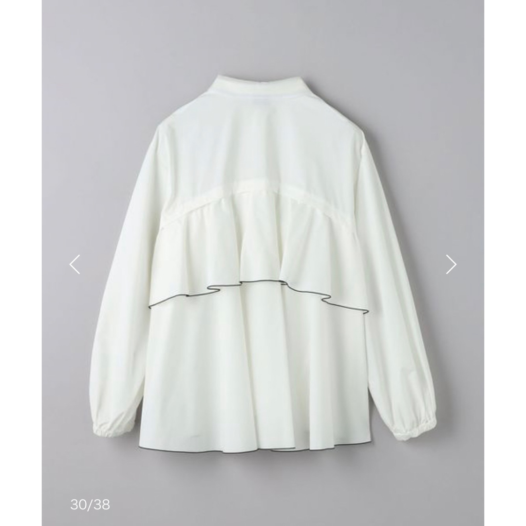 新品タグありパイピング バック ラッフルフリル ブラウス完売品 新品タグありパイピング バック ラッフルフリル ブラウス完売品