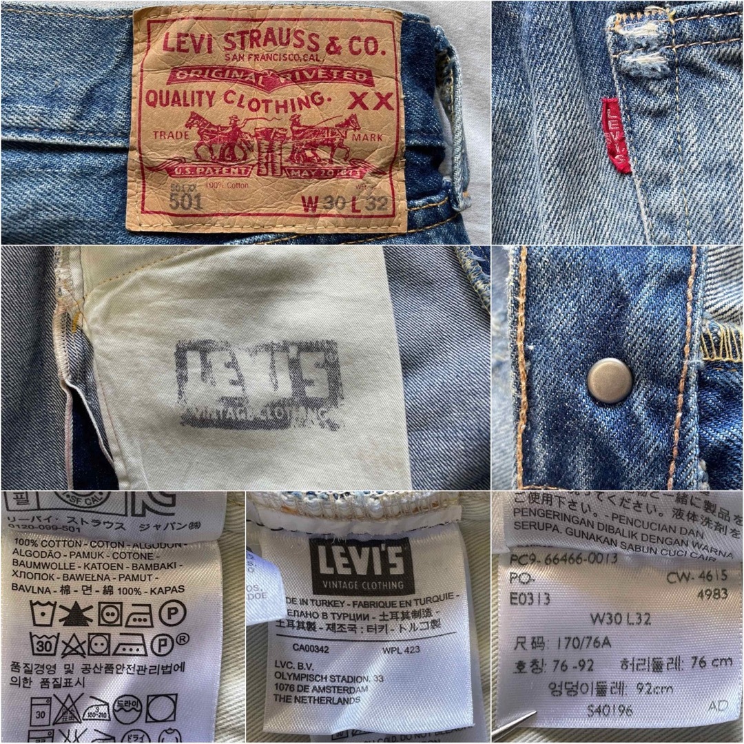 LEVI'S VINTAGE CLOTHING - LVC LEVIS 501XX 501 w30 太耳 LEVI'S VINTAGE CLOTHING - LVC LEVIS 501XX 501 w30 太耳