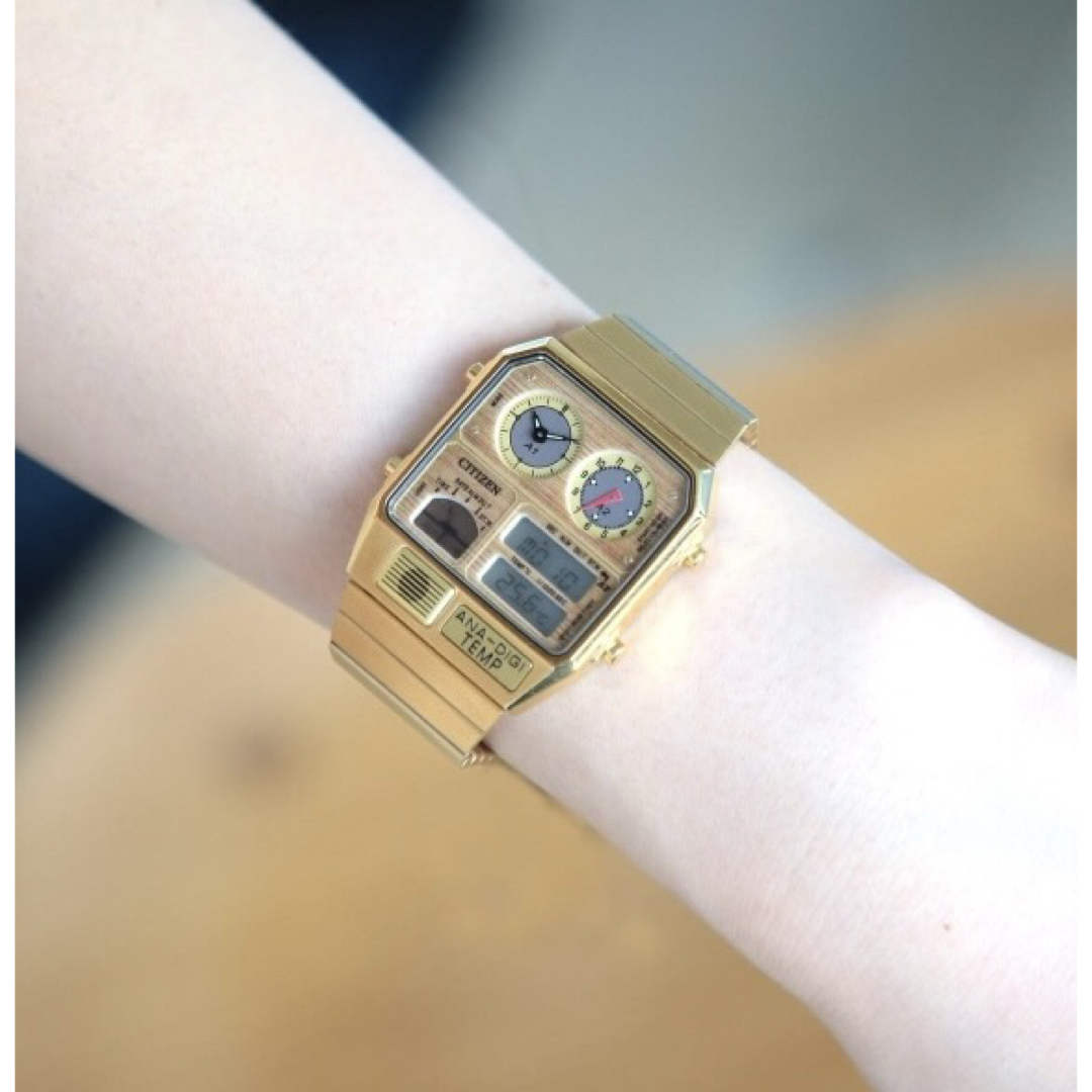 希少 別注 CITIZEN × BEAMS アナデジ テンプ 腕時計 ゴールド 希少 別注 CITIZEN × BEAMS アナデジ テンプ 腕時計 ゴールド