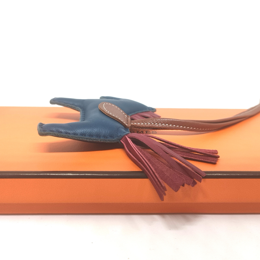 HERMES エルメス ロデオ チャーム PM ブルー ブラウン ネイビー HERMES エルメス ロデオ チャーム PM ブルー ブラウン ネイビー