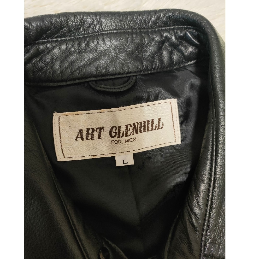アートグレンヒル ラムレザー ジャケット 黒 L 美品 ARTGLENHILL アートグレンヒル ラムレザー ジャケット 黒 L 美品 ARTGLENHILL