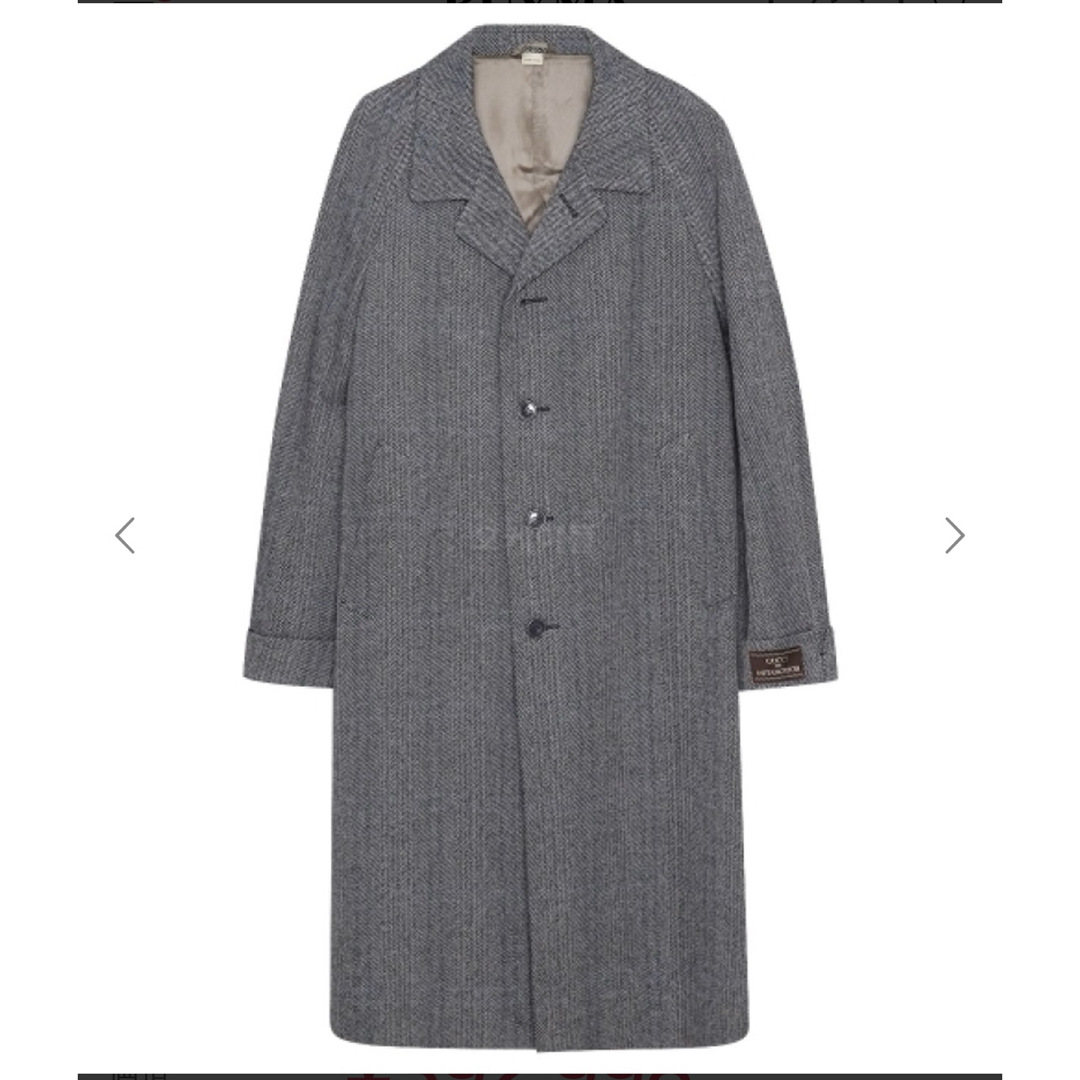 GUCCI - 最高級 カシミヤ混 GUCCI ツイード ヘリンボーン ロング GUCCI - 最高級 カシミヤ混 GUCCI ツイード ヘリンボーン ロング