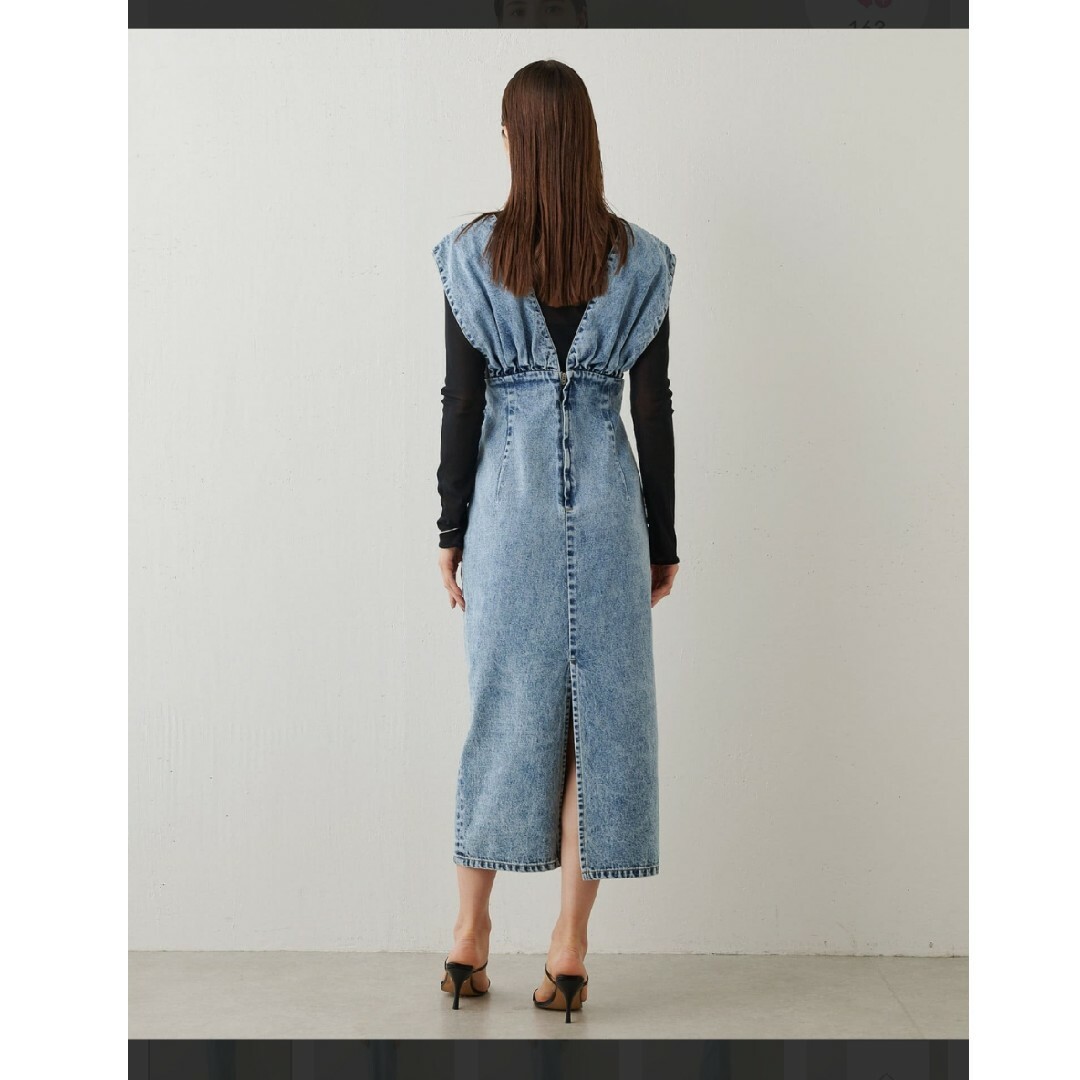 ウィムガゼット【完売】DENIM Vジャンスカ デニム ワンピース 38 ウィムガゼット【完売】DENIM Vジャンスカ デニム ワンピース 38
