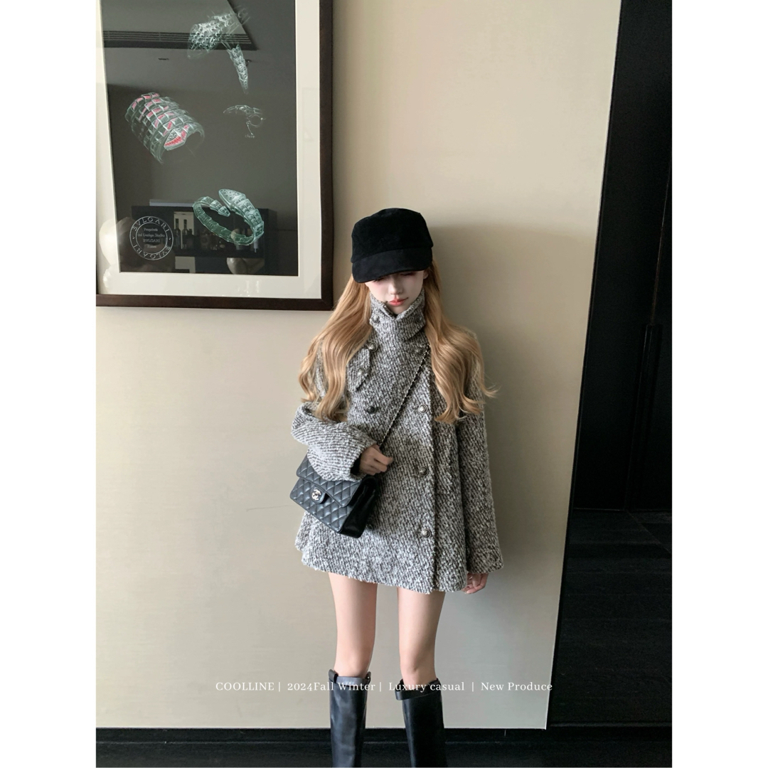 中国人気ブランド ワンホンファッション COOLLINE コート ツイード 中国人気ブランド ワンホンファッション COOLLINE コート ツイード