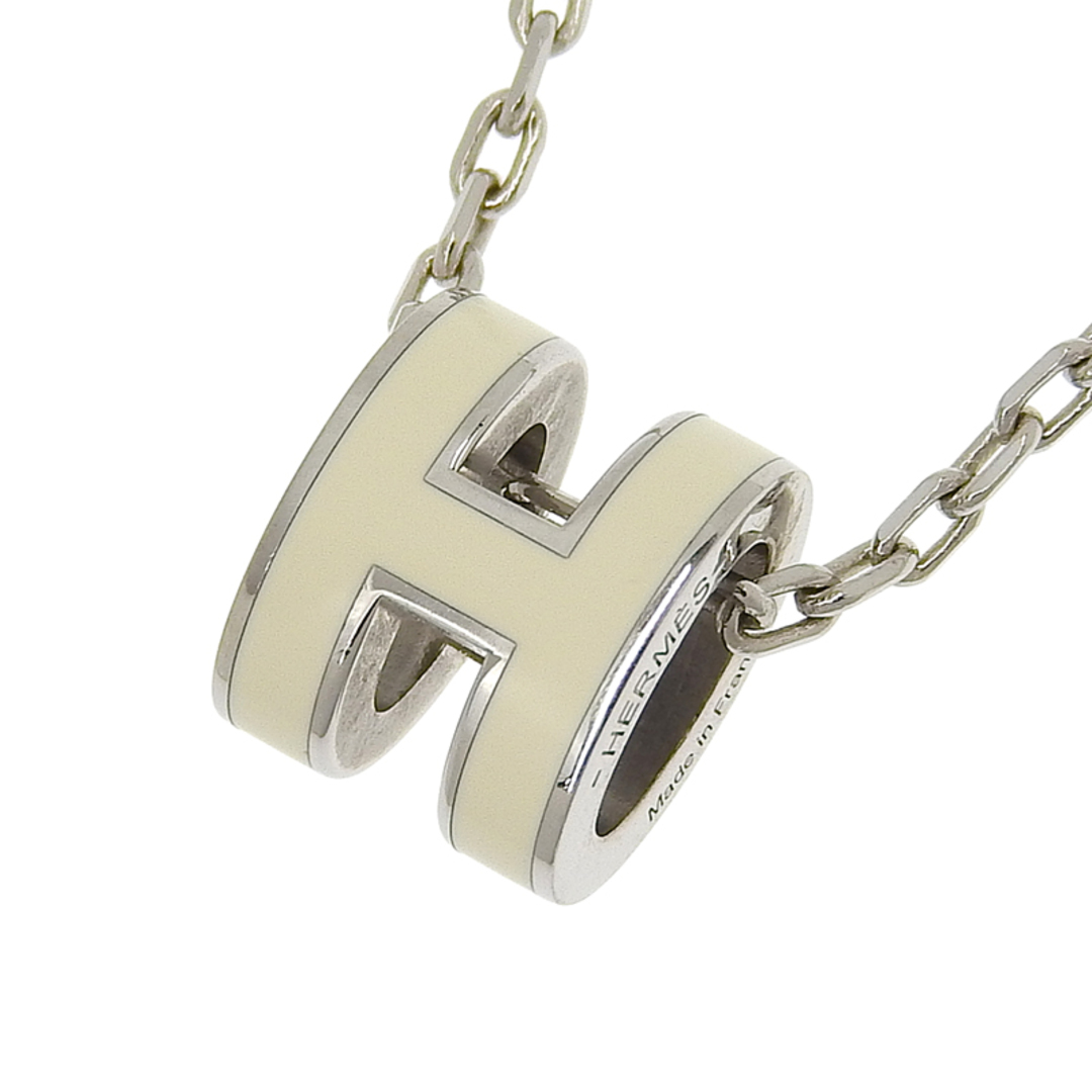 HERMES ミニポップH ネックレス ホワイト×シルバー|アクセサリー HERMES ミニポップH ネックレス ホワイト×シルバー|アクセサリー