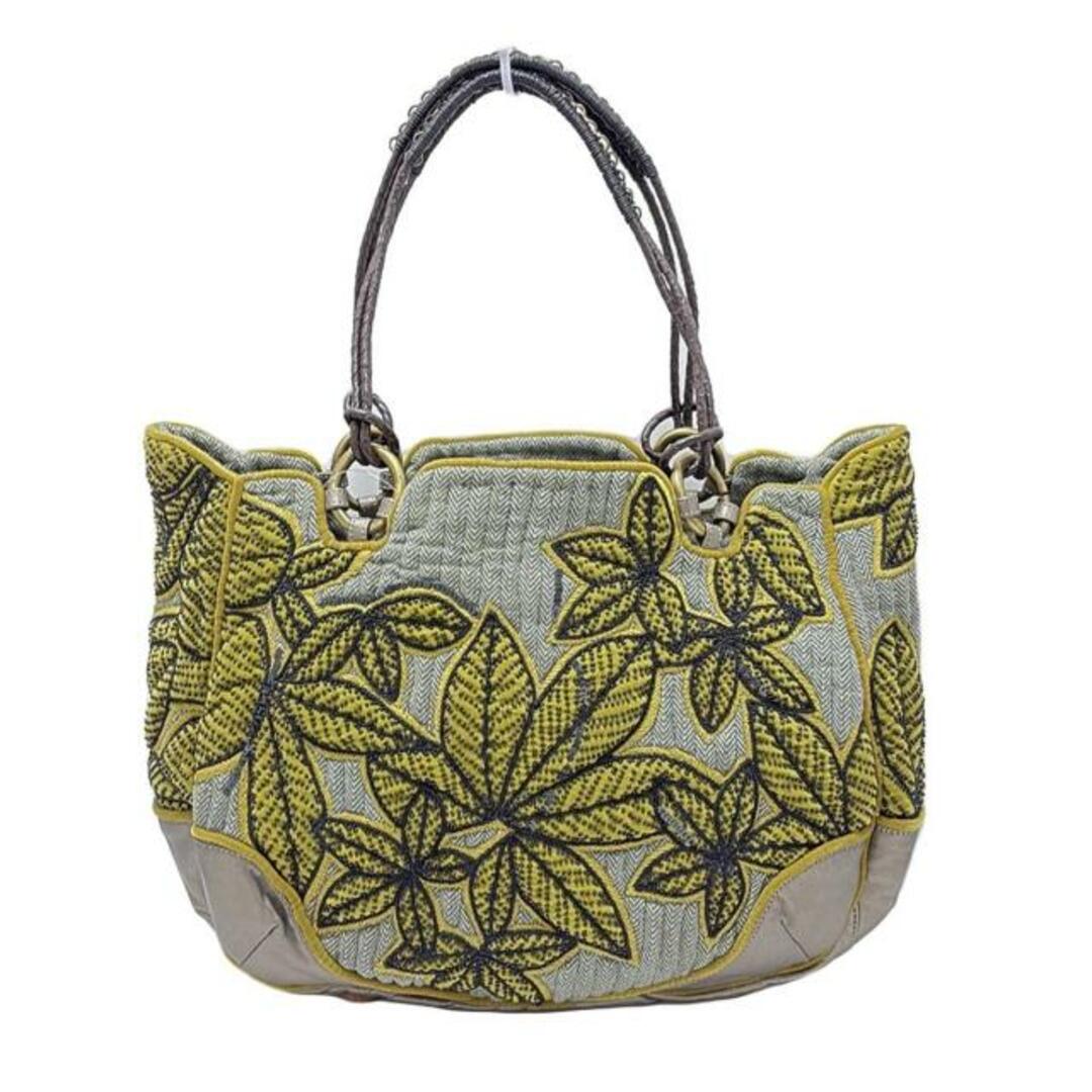 JAMIN PUECH(ジャマンピエッシェ) トートバッグ美品 - カーキ JAMIN PUECH(ジャマンピエッシェ) トートバッグ美品 - カーキ