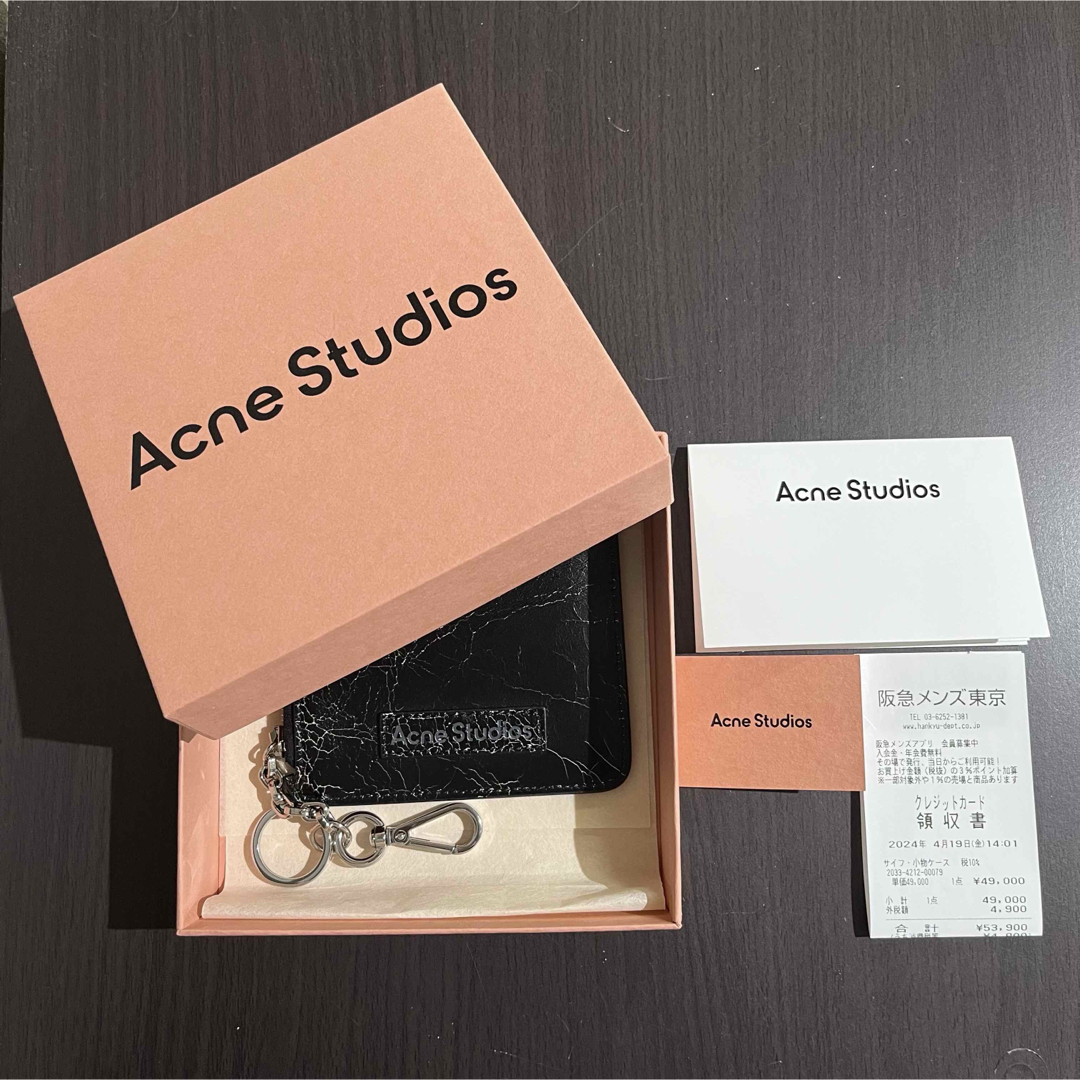 Acne Studios - ACNE STUDIOS ジップレザーウォレット ブラック Acne Studios - ACNE STUDIOS ジップレザーウォレット ブラック