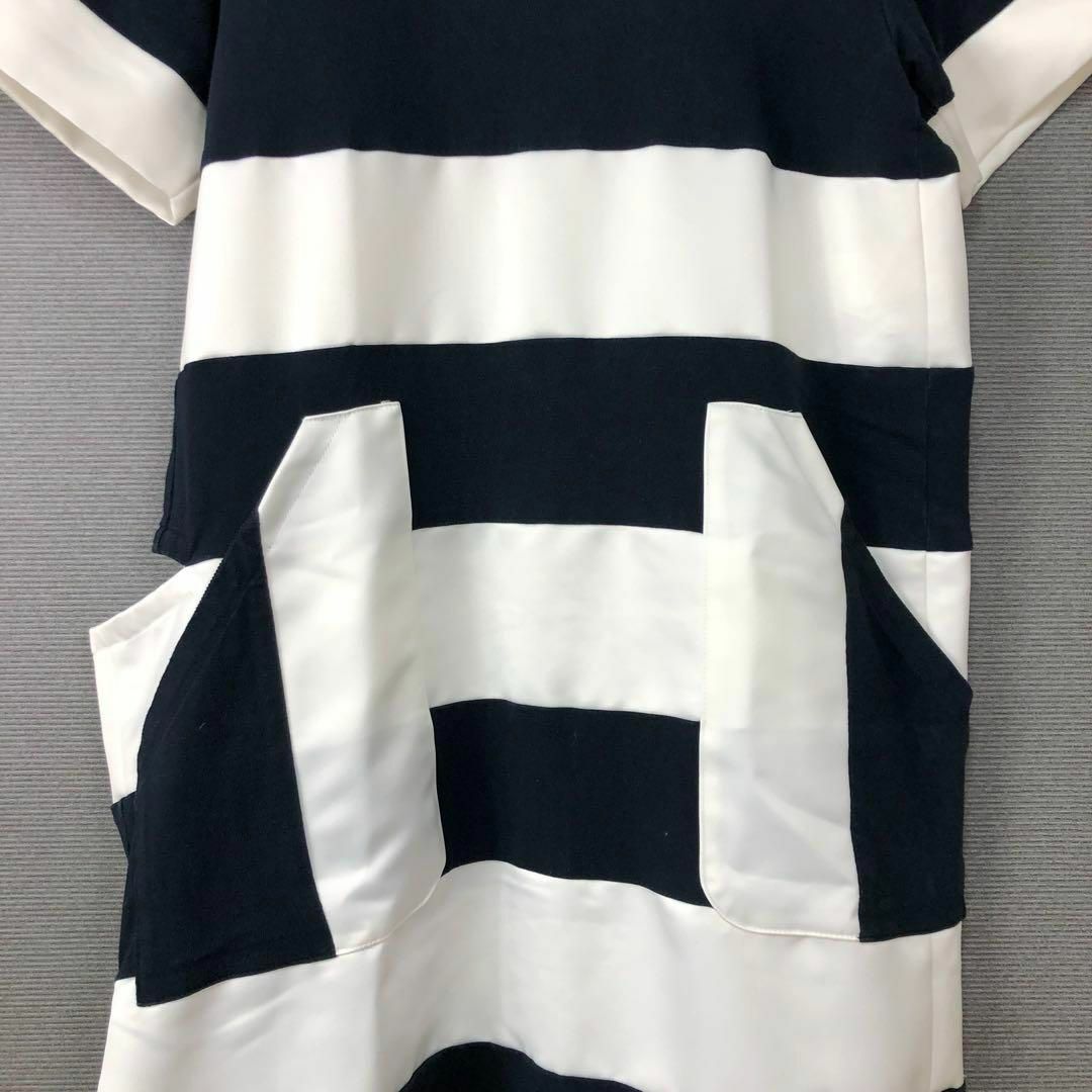 sacai Satin panel dress ボーダー 2 ブラック ホワイト sacai Satin panel dress ボーダー 2 ブラック ホワイト