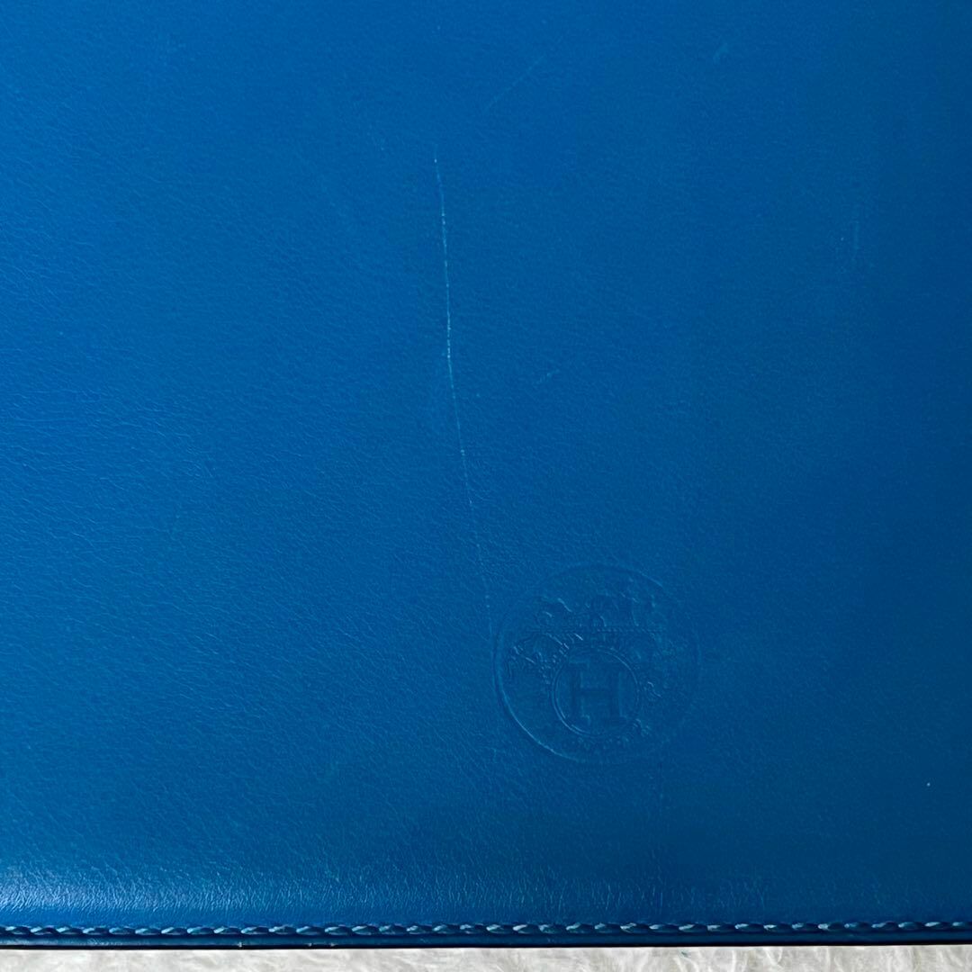エルメス iPadケース タブレットケース レザー ブルー エルメス iPadケース タブレットケース レザー ブルー