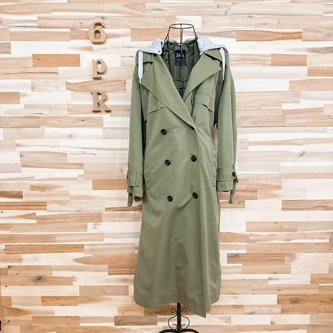 ZARA - 【ザラ】オーバーサイズ フード付き トレンチ コート ZARA - 【ザラ】オーバーサイズ フード付き トレンチ コート