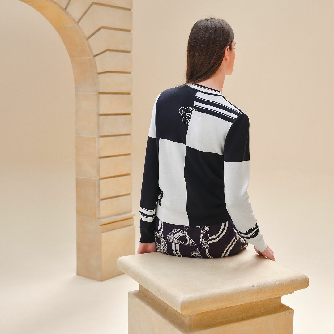 HERMES - ☆HERMES☆新品タグ付☆2024☆無秩序☆シルク☆ニット HERMES - ☆HERMES☆新品タグ付☆2024☆無秩序☆シルク☆ニット