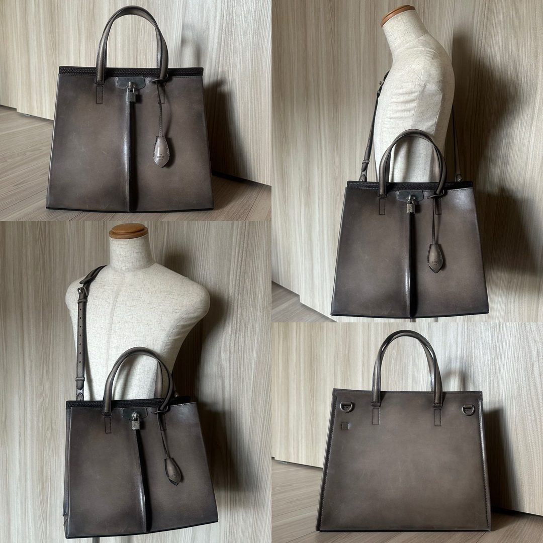 BERLUTI - 定価80万 ベルルッティ ルッティ38 レザー バッグ BERLUTI - 定価80万 ベルルッティ ルッティ38 レザー バッグ