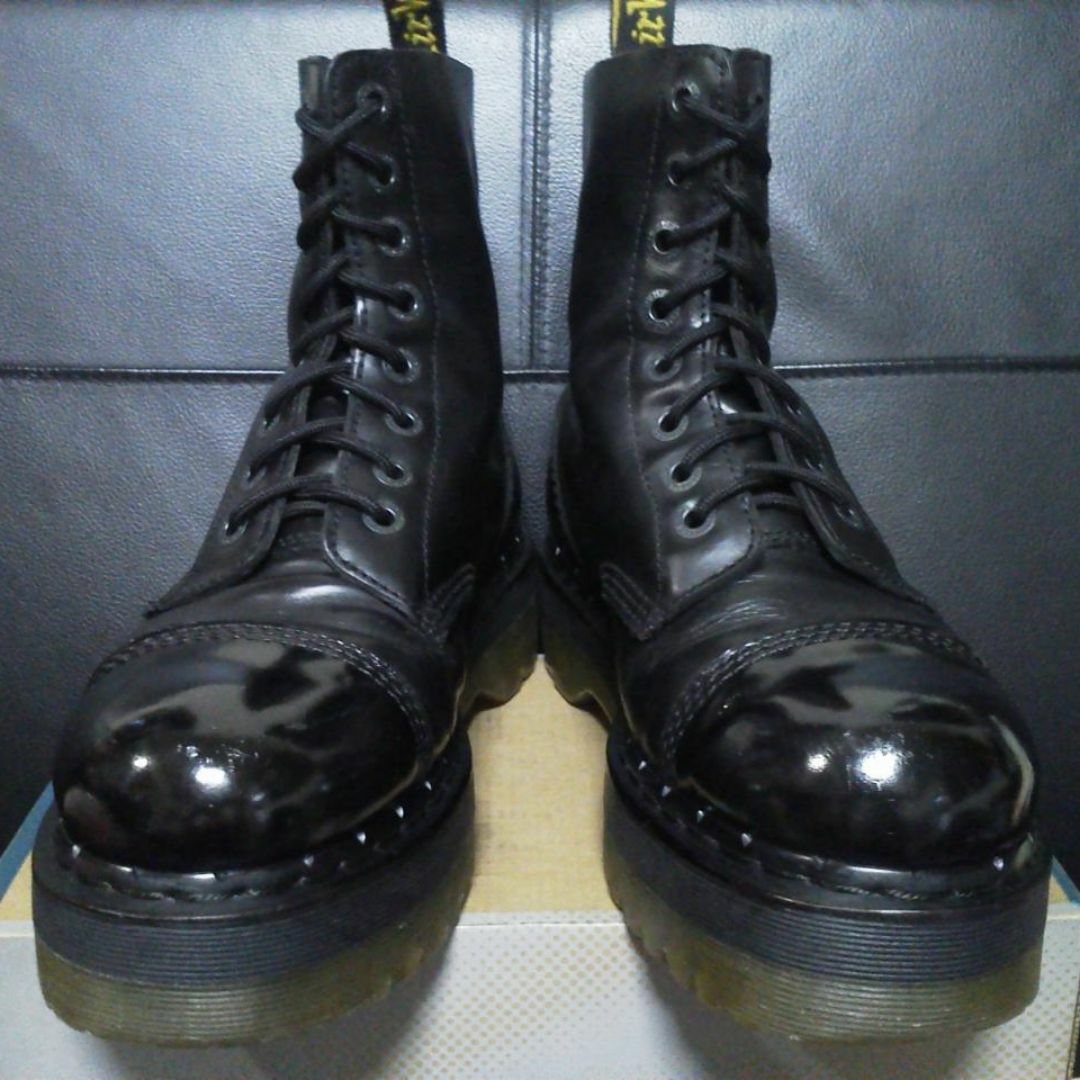 激レア】Dr.Martens クレイジーボム UK8 黒 厚底 8ホール 激レア】Dr.Martens クレイジーボム UK8 黒 厚底 8ホール